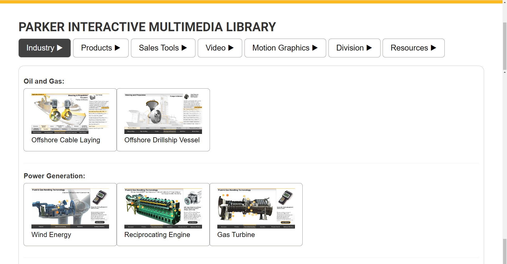 Parker Hannifin - Interactive Media Library